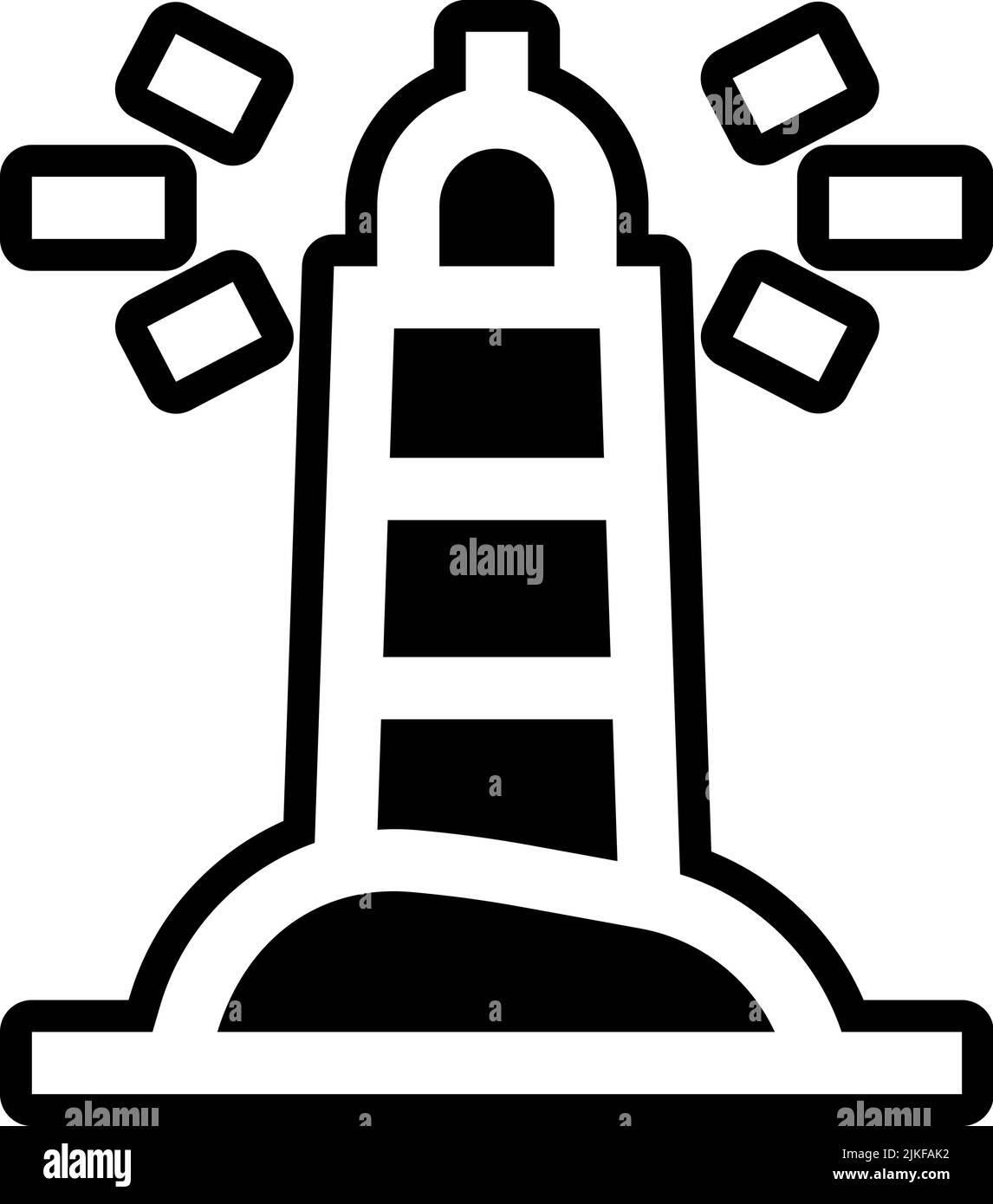 lighthouse icon black vector illustration Stock Vector Image & Art - Alamy