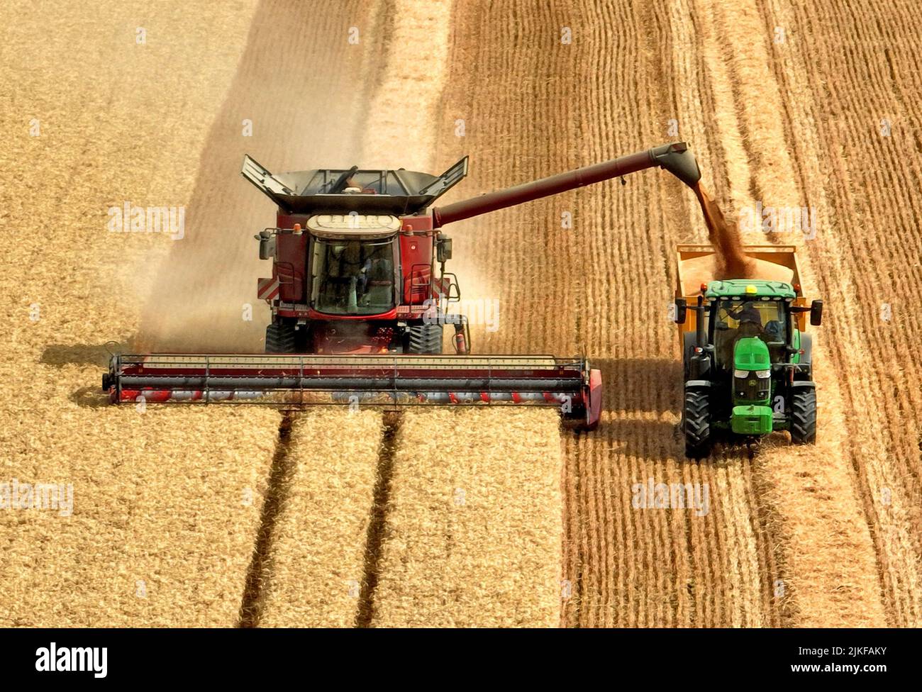 Aerial field being harvested hi-res stock photography and images - Alamy