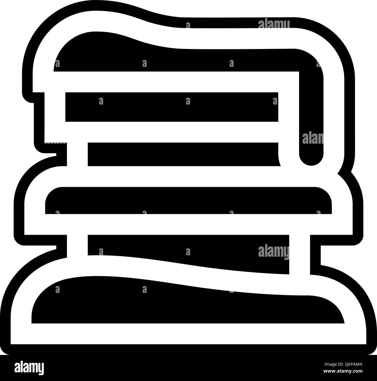 bench icon black vector illustration Stock Vector Image & Art - Alamy