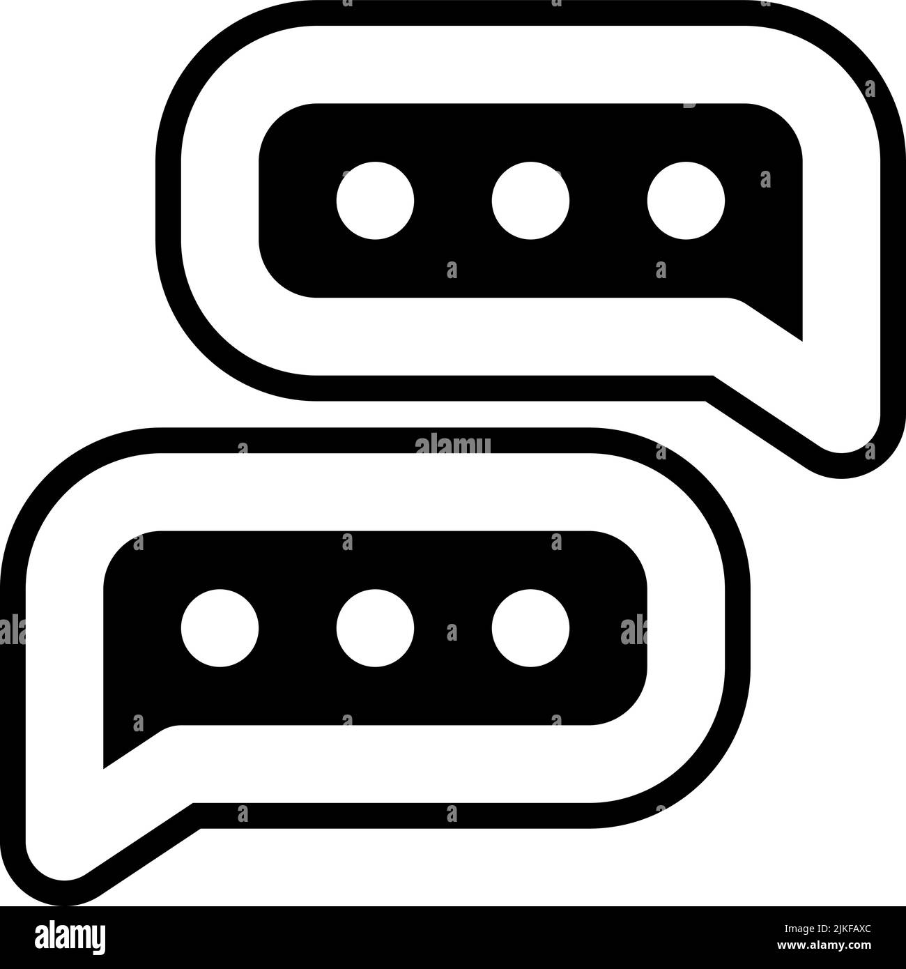chat box icon black vector illustration Stock Vector Image & Art - Alamy