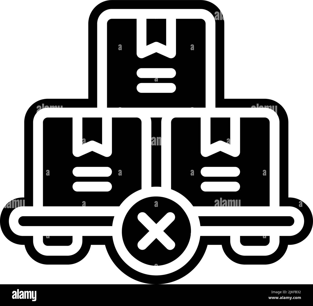 out of stock icon black vector illustration Stock Vector Image & Art ...