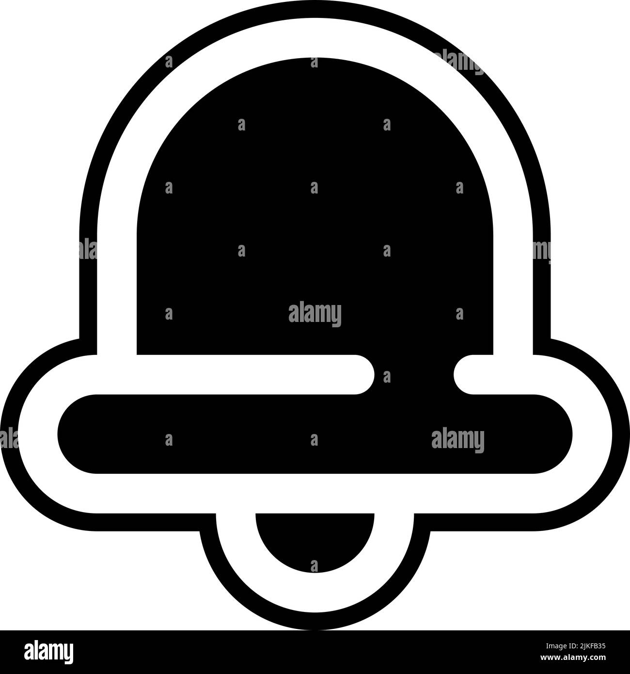 notification bell icon black vector illustration Stock Vector Image ...