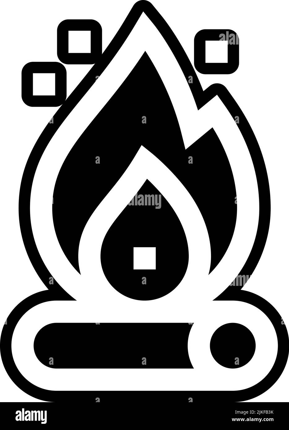 bonfire icon black vector illustration Stock Vector Image & Art - Alamy