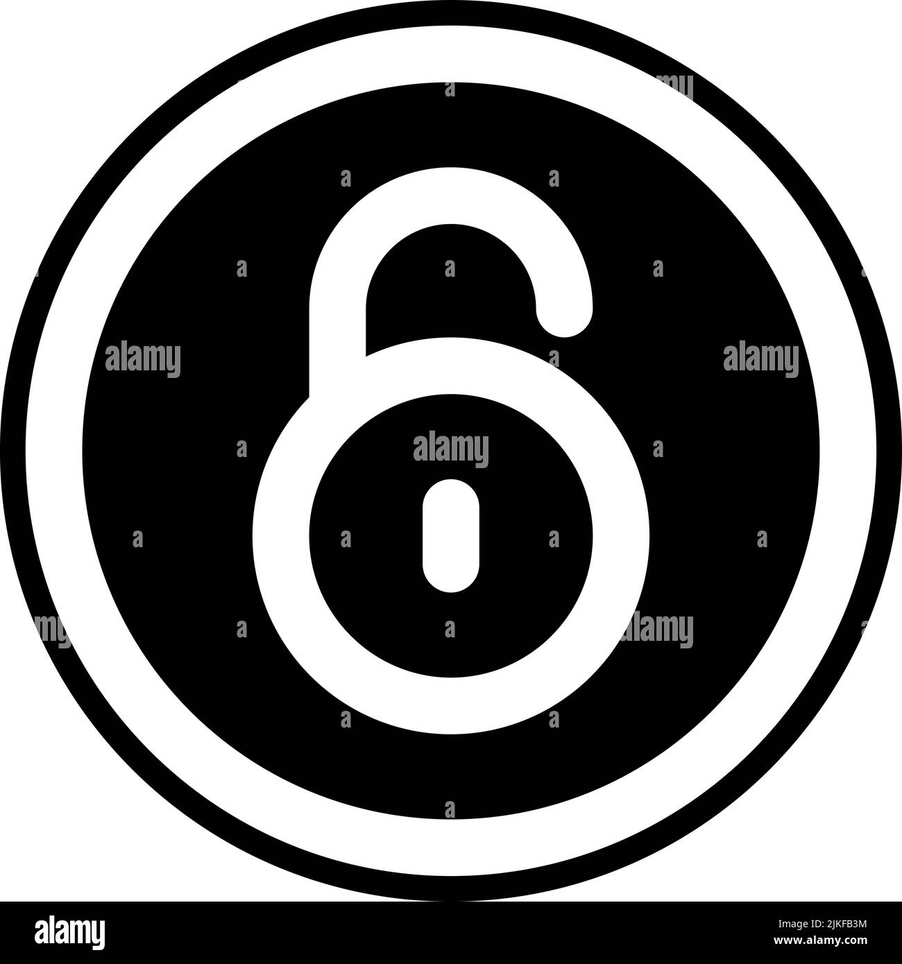 unlock icon black vector illustration Stock Vector Image & Art - Alamy