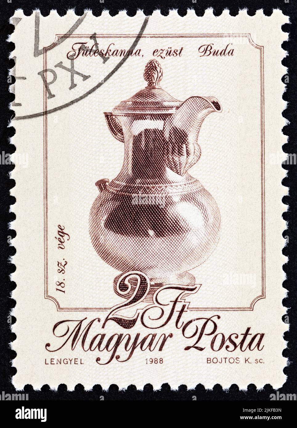 HUNGARY - CIRCA 1988: A stamp printed in Hungary from the "Metal Crafts ...