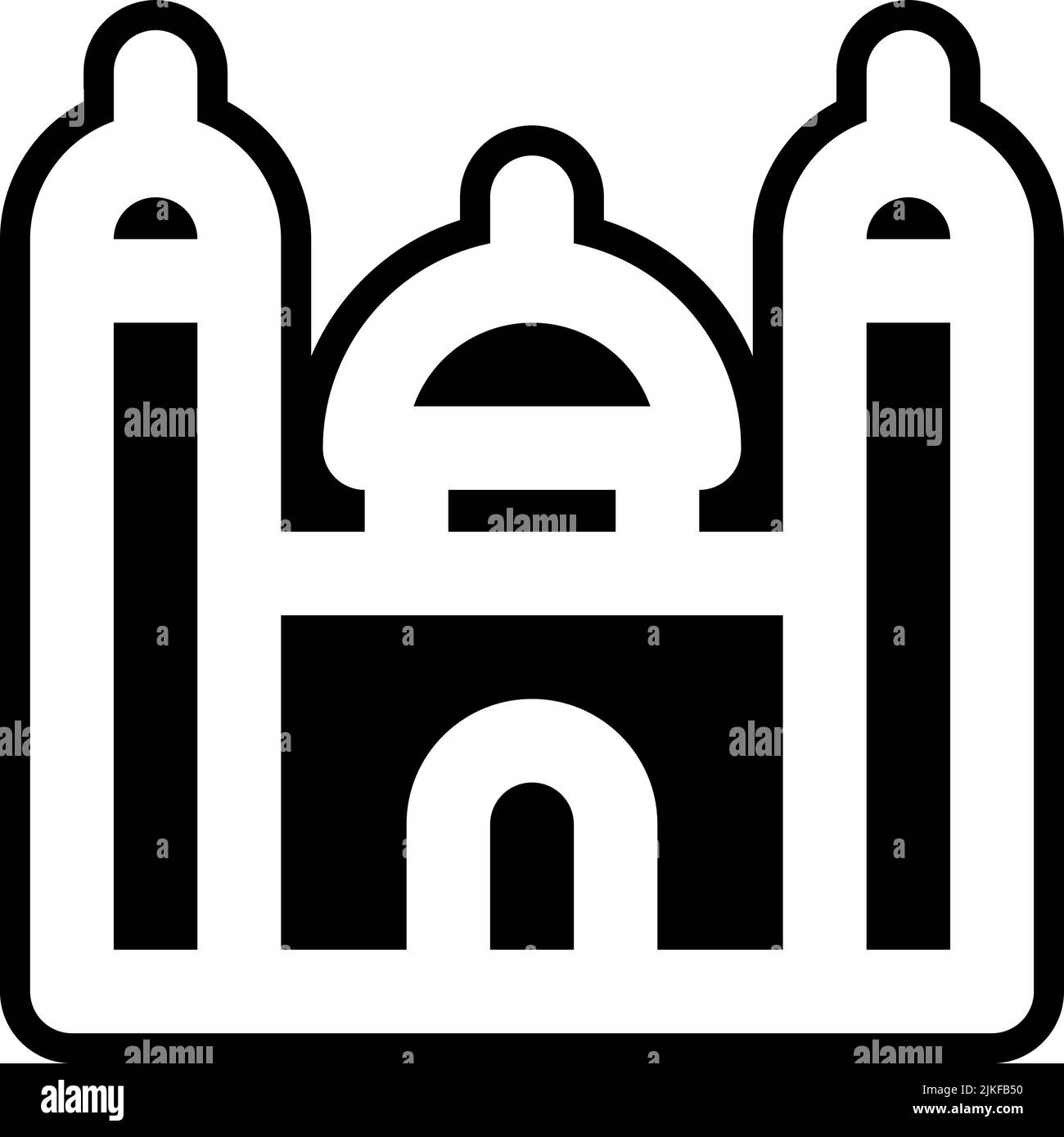 mosque icon black vector illustration Stock Vector Image & Art - Alamy