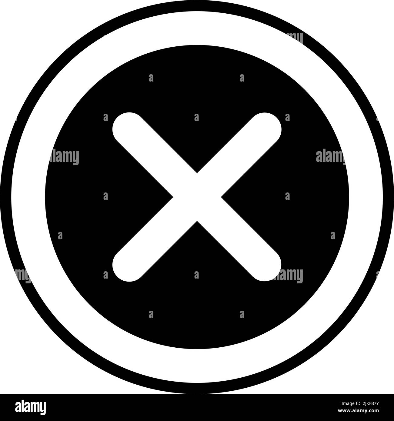 delete icon black vector illustration Stock Vector Image & Art - Alamy