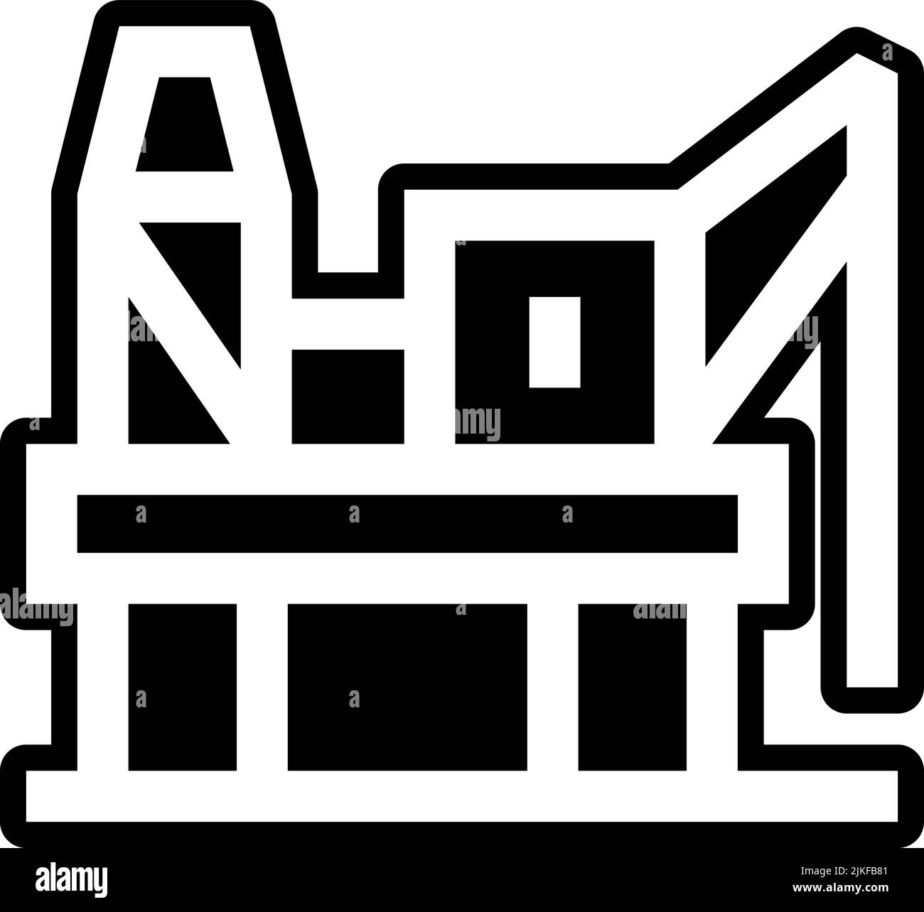 oil platform icon black vector illustration Stock Vector Image & Art ...