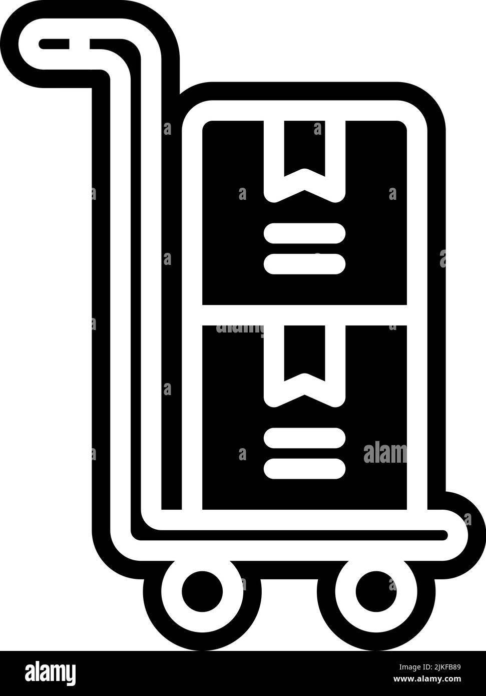 delivery cart icon black vector illustration Stock Vector Image & Art ...