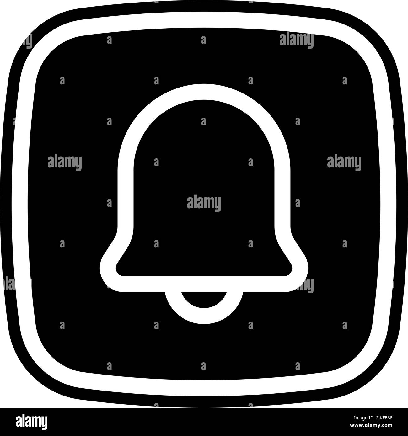 notification bell icon black vector illustration Stock Vector Image ...
