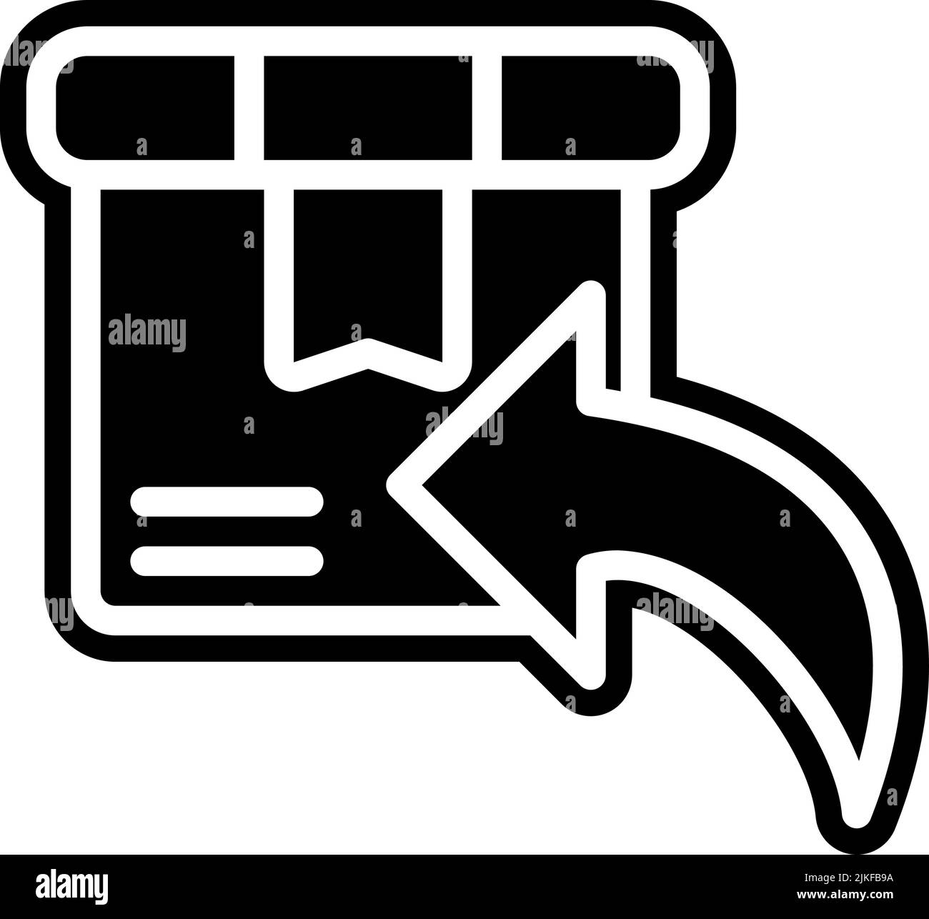 return icon black vector illustration Stock Vector Image & Art - Alamy