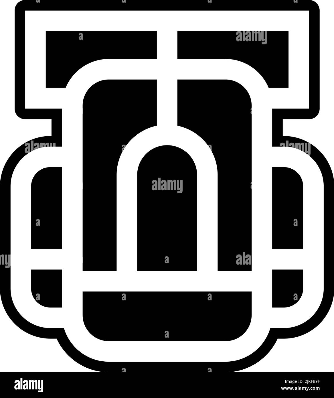 backpack icon black vector illustration Stock Vector Image & Art - Alamy