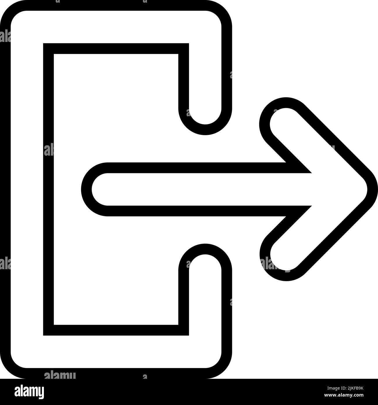 log out icon black vector illustration Stock Vector Image & Art - Alamy