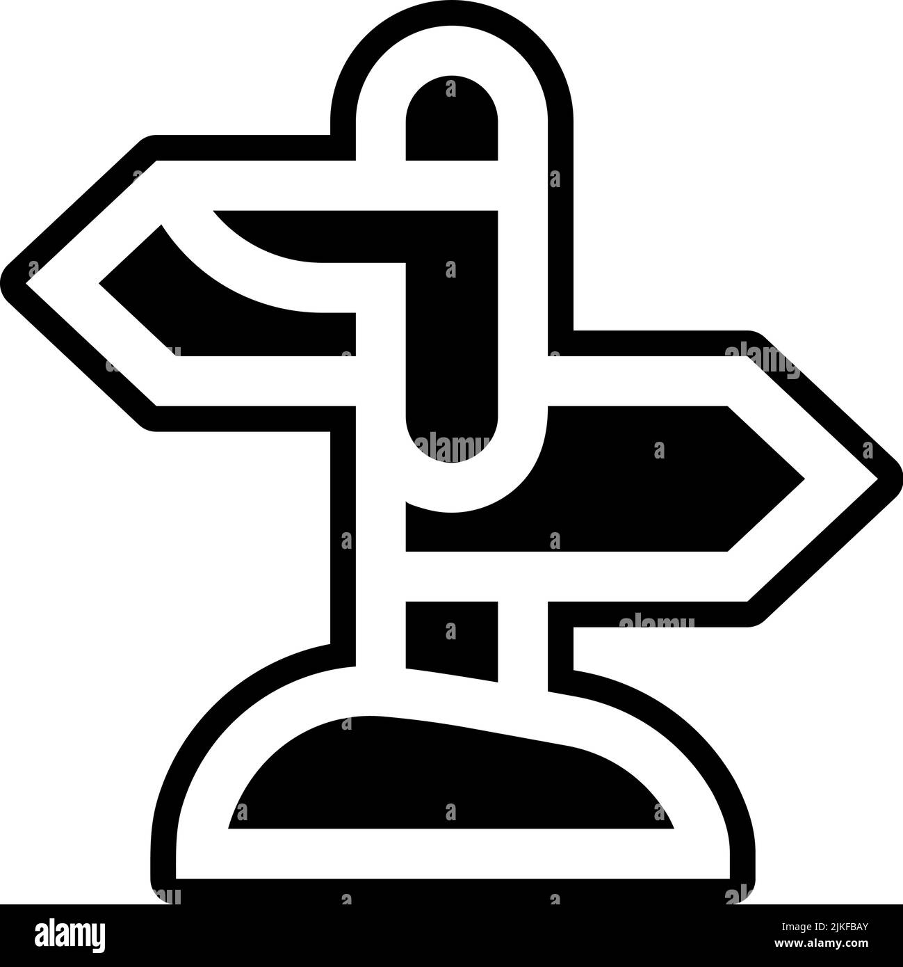 signpost icon black vector illustration Stock Vector Image & Art - Alamy
