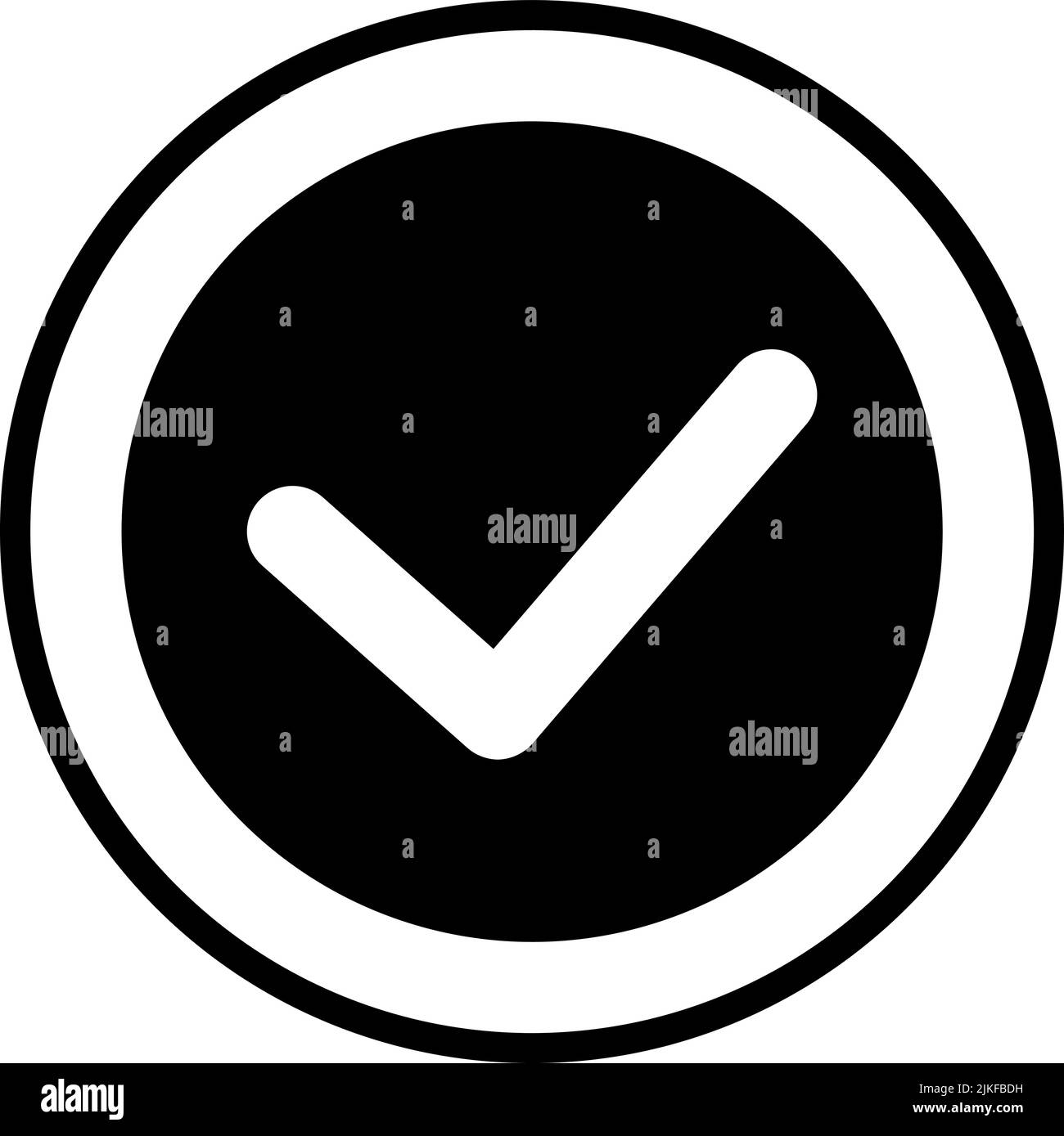 check icon black vector illustration Stock Vector Image & Art - Alamy