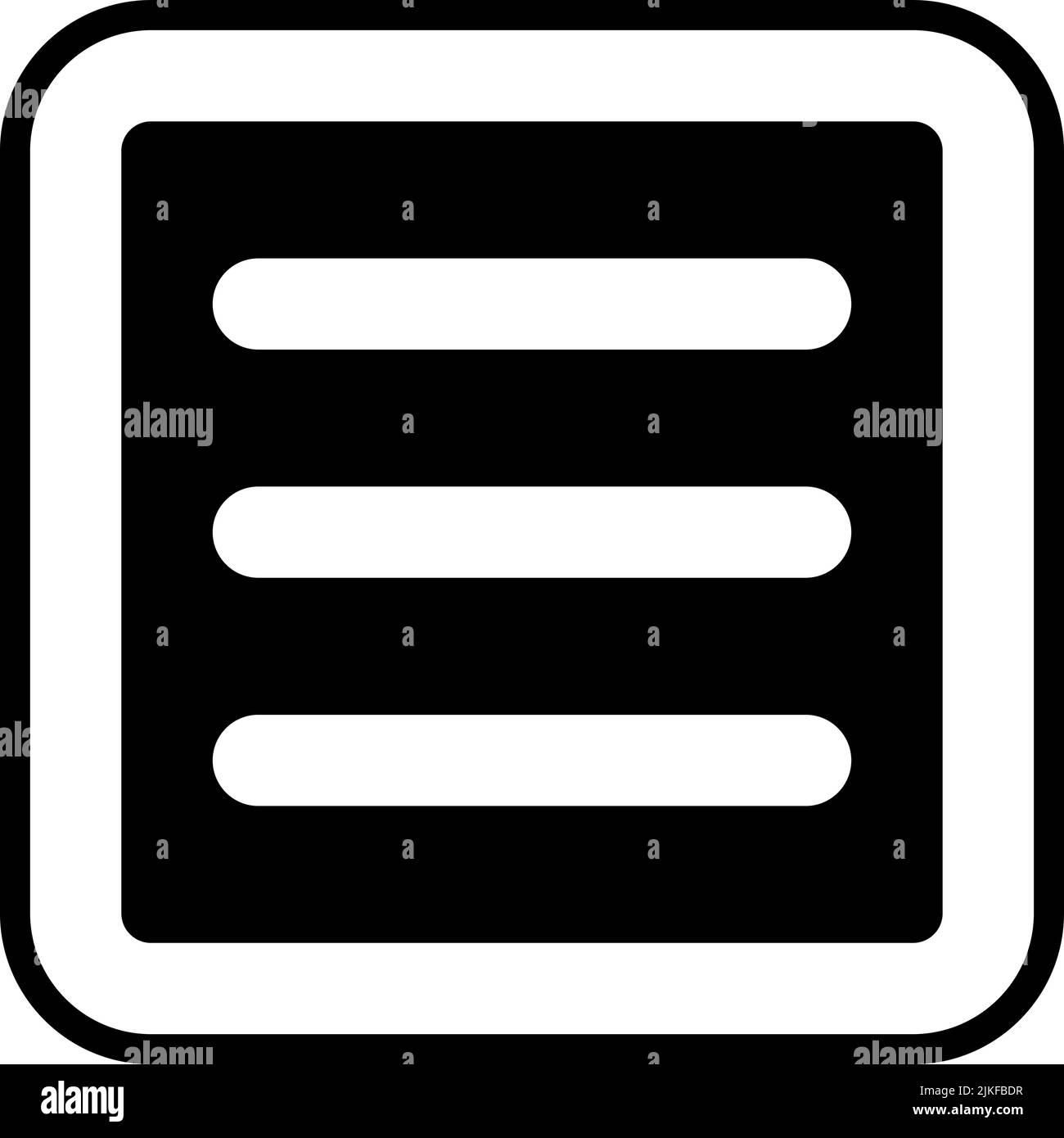 menu icon black vector illustration Stock Vector Image & Art - Alamy