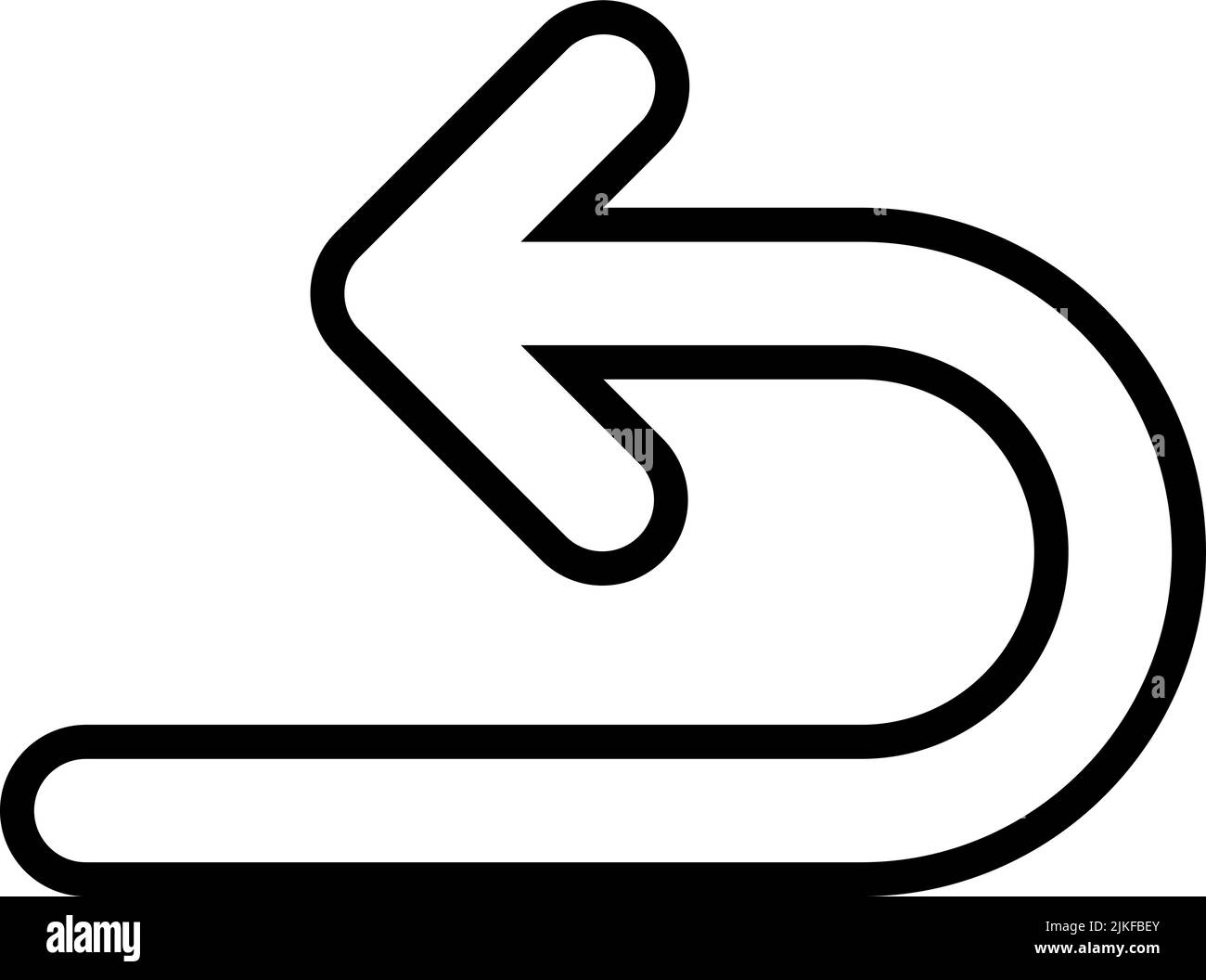 undo icon black vector illustration Stock Vector Image & Art - Alamy