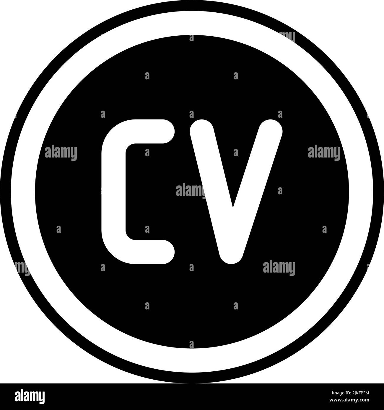 cv icon black vector illustration Stock Vector Image & Art - Alamy
