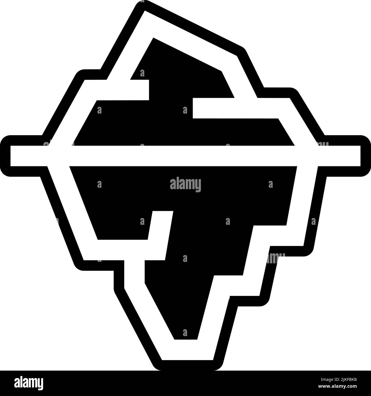 iceberg icon black vector illustration Stock Vector Image & Art - Alamy