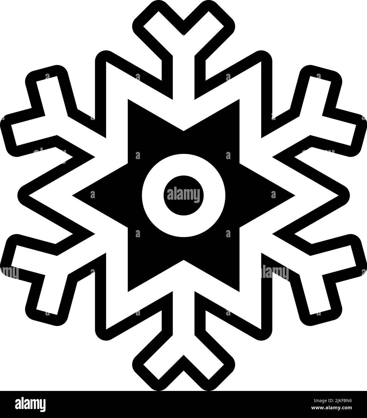 snowflake icon black vector illustration Stock Vector Image & Art - Alamy