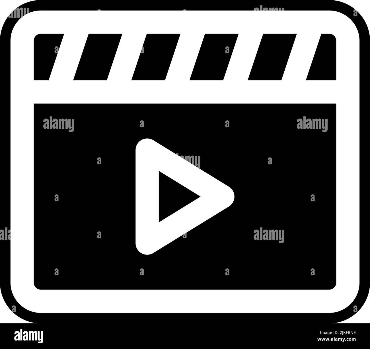 movie icon black vector illustration Stock Vector Image & Art - Alamy
