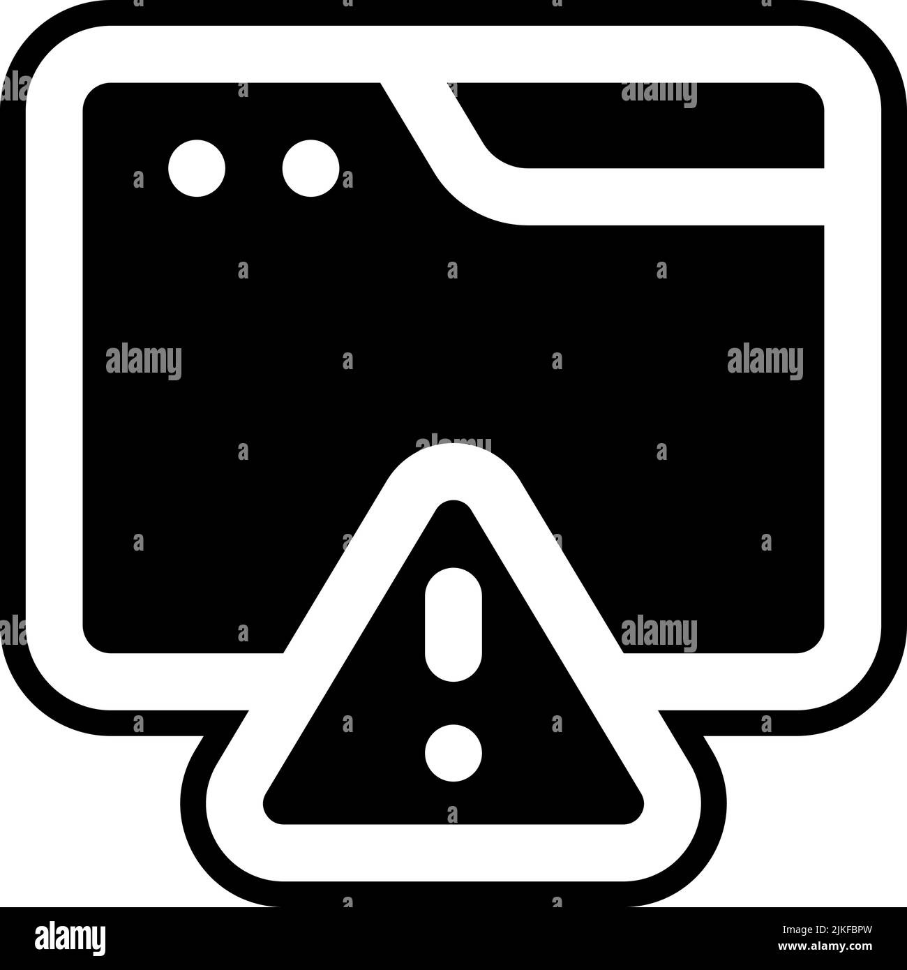 warning icon black vector illustration Stock Vector Image & Art - Alamy