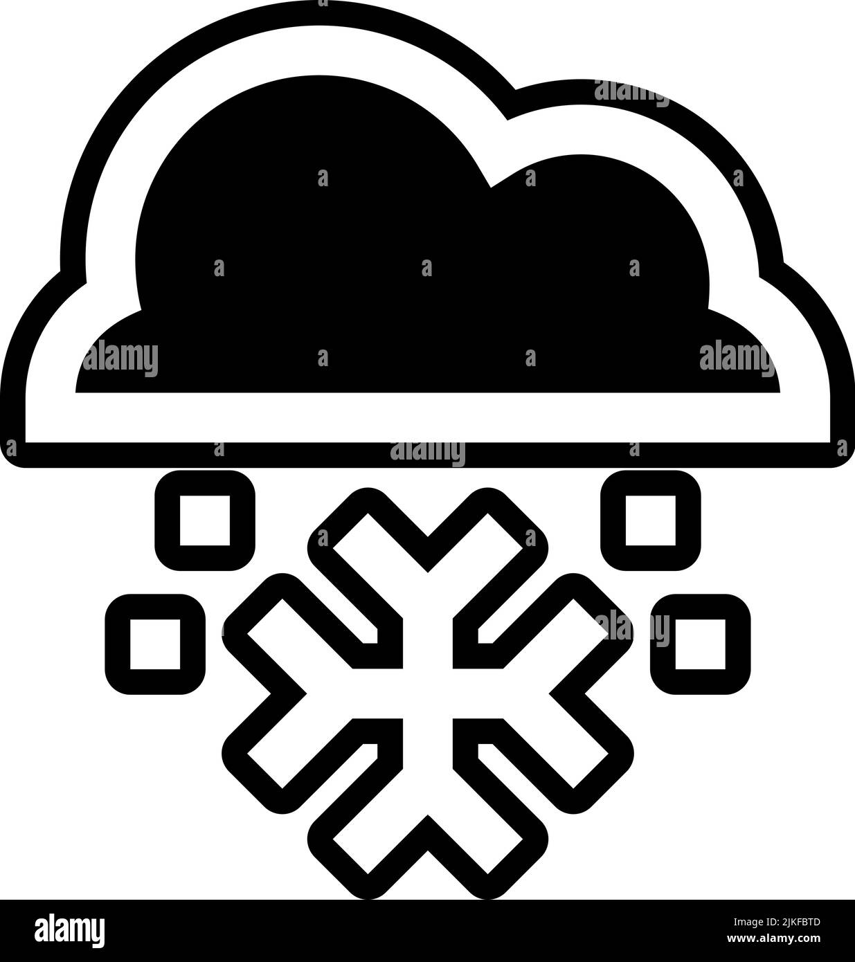 snowfall icon black vector illustration Stock Vector Image & Art - Alamy