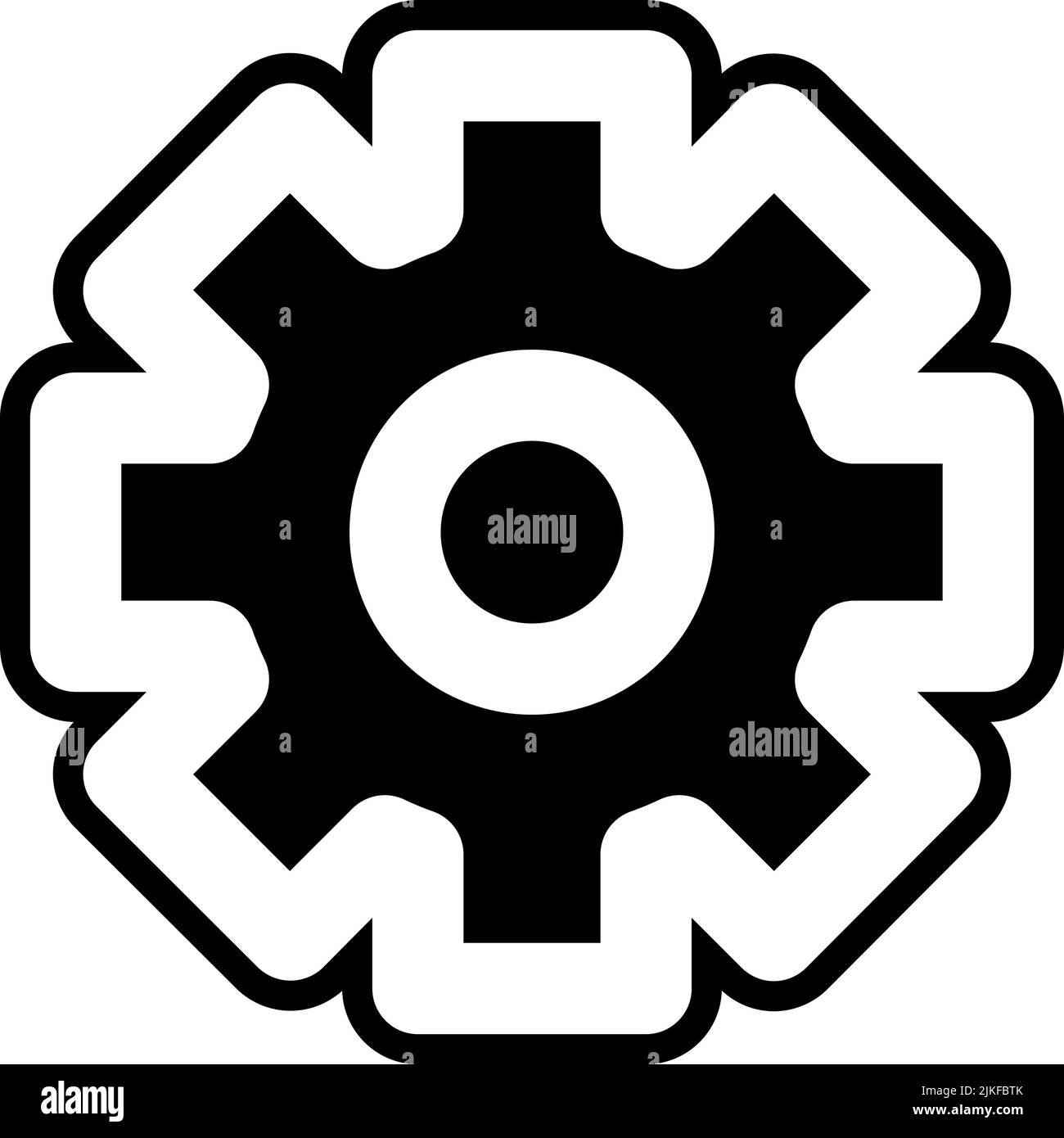 gear icon black vector illustration Stock Vector Image & Art - Alamy