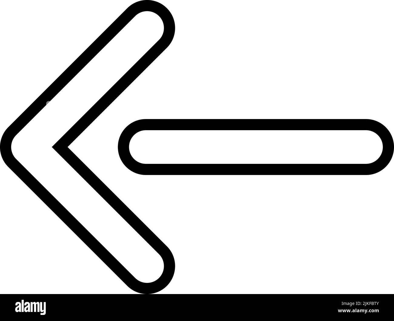 left arrow icon black vector illustration Stock Vector Image & Art - Alamy