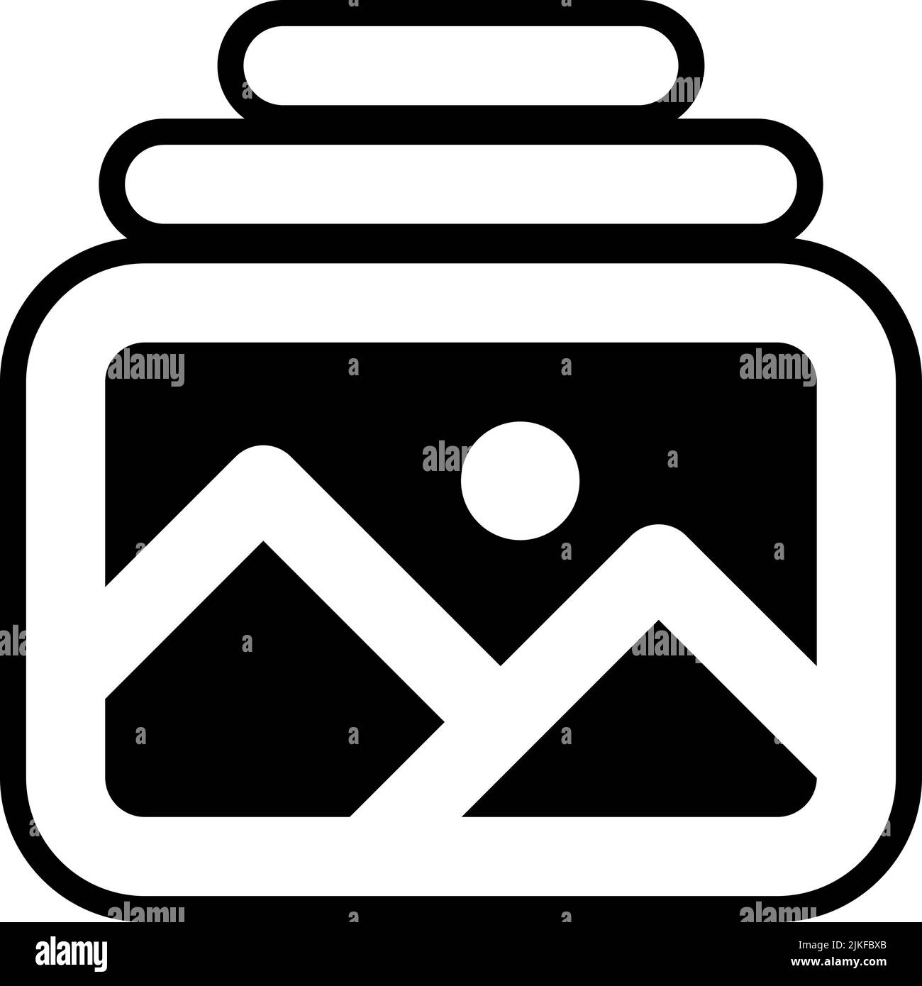 gallery icon black vector illustration Stock Vector Image & Art - Alamy