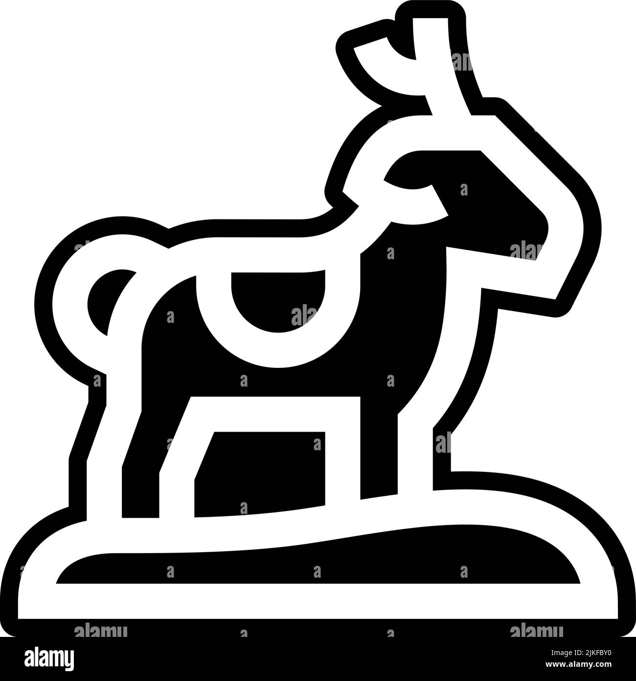 reindeer icon black vector illustration Stock Vector Image & Art - Alamy