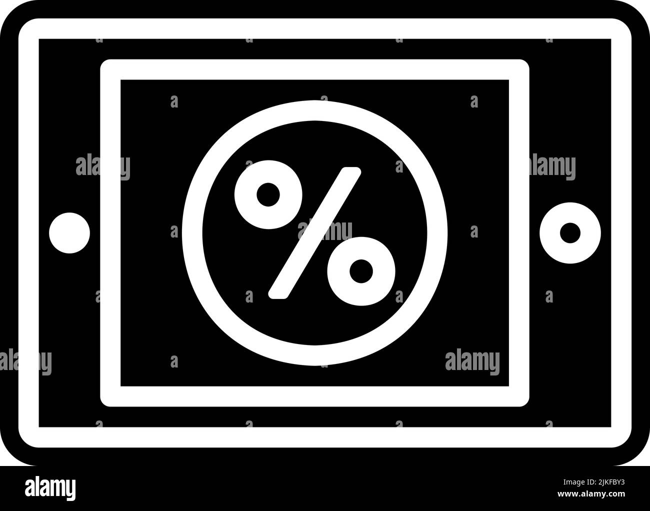 online discount icon black vector illustration Stock Vector Image & Art ...