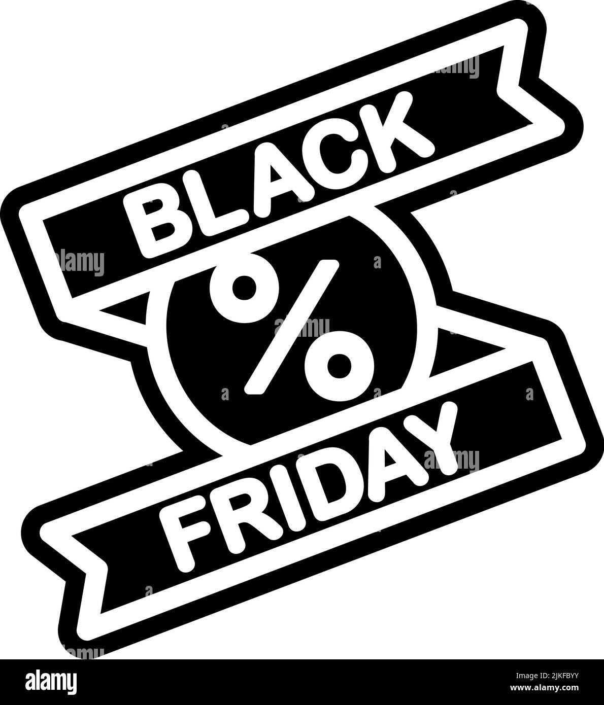 black friday icon black vector illustration Stock Vector Image & Art ...