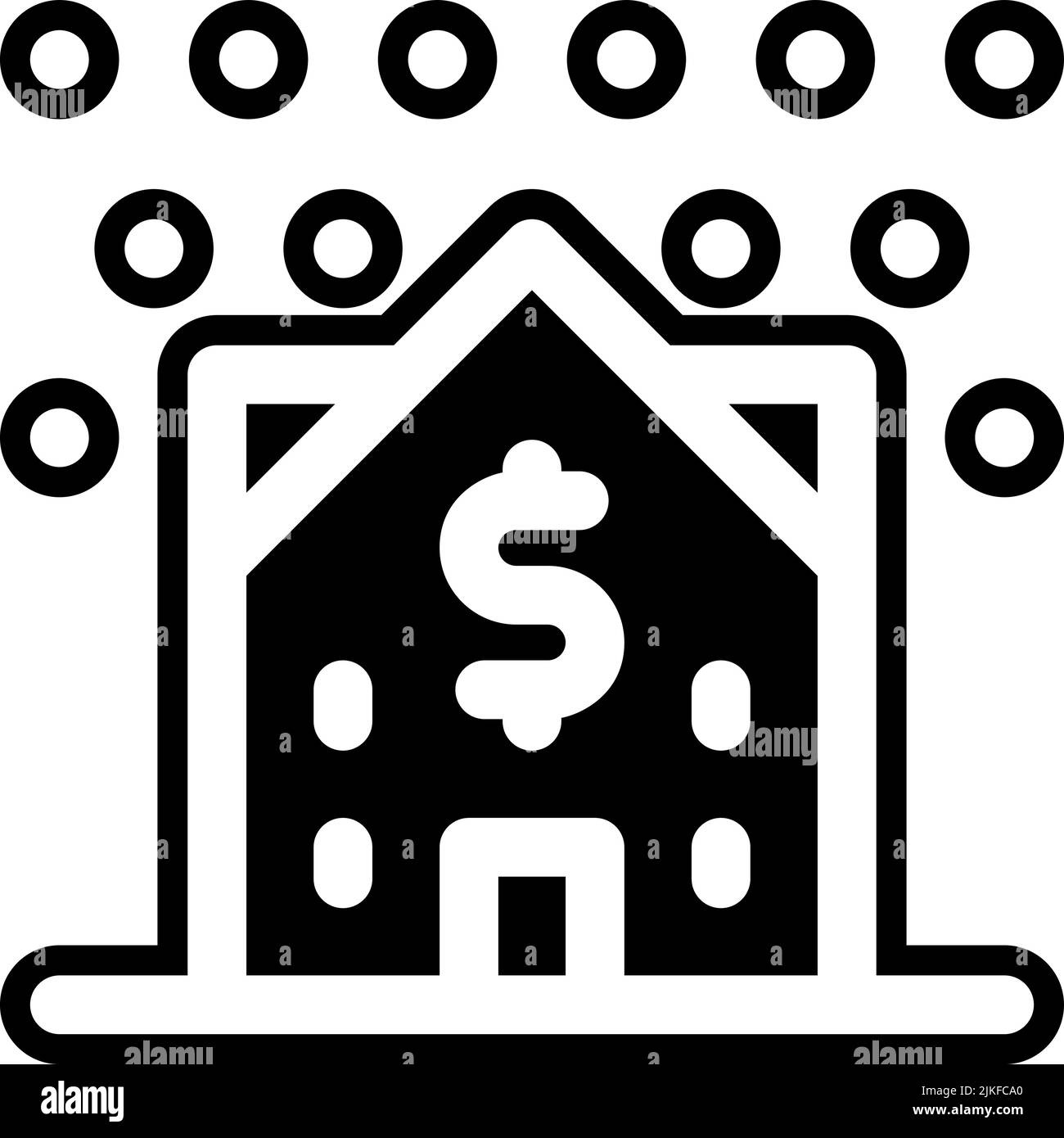 bank icon black vector illustration Stock Vector Image & Art - Alamy