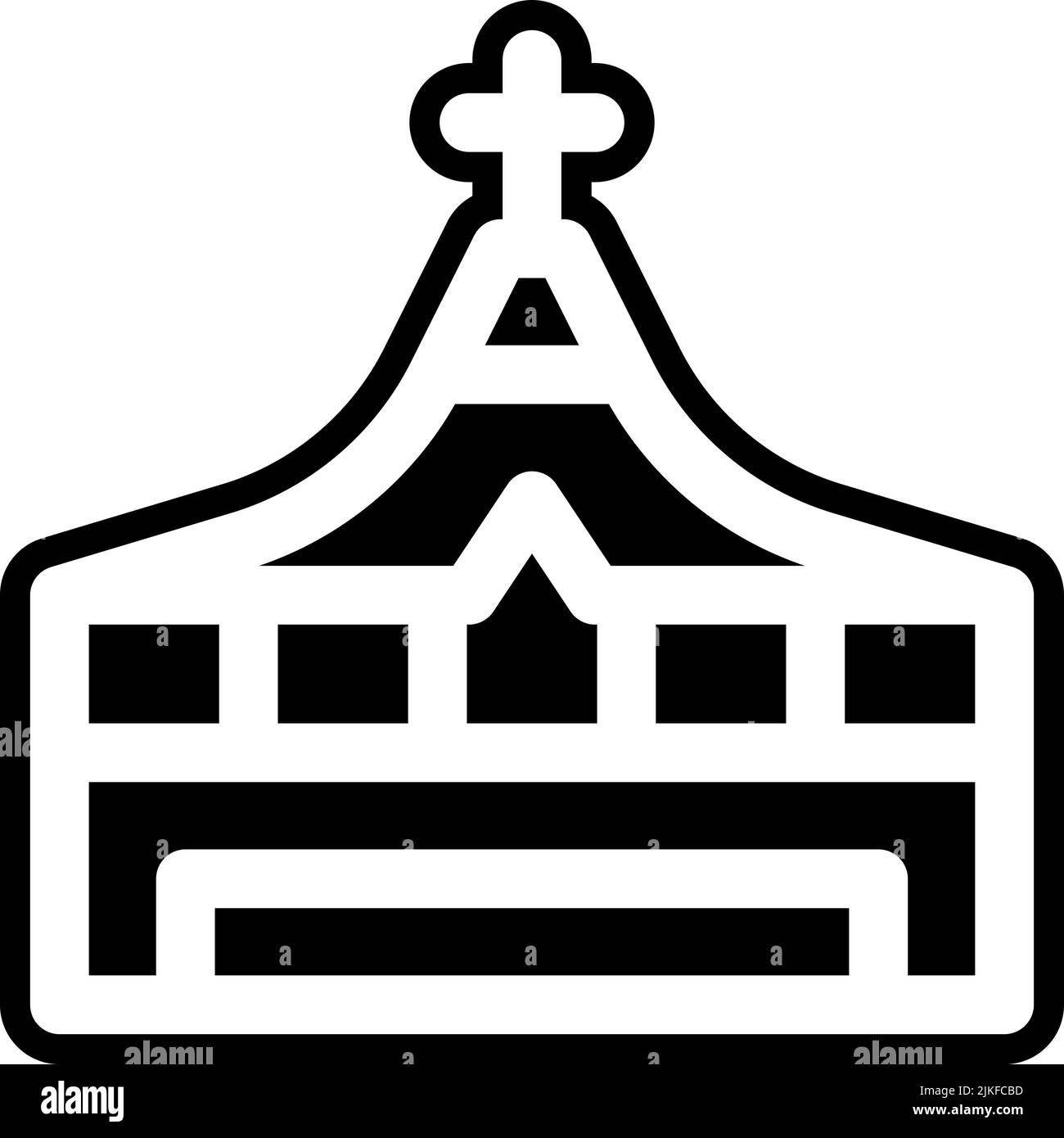 basilica of guadalupe icon black vector illustration Stock Vector Image ...