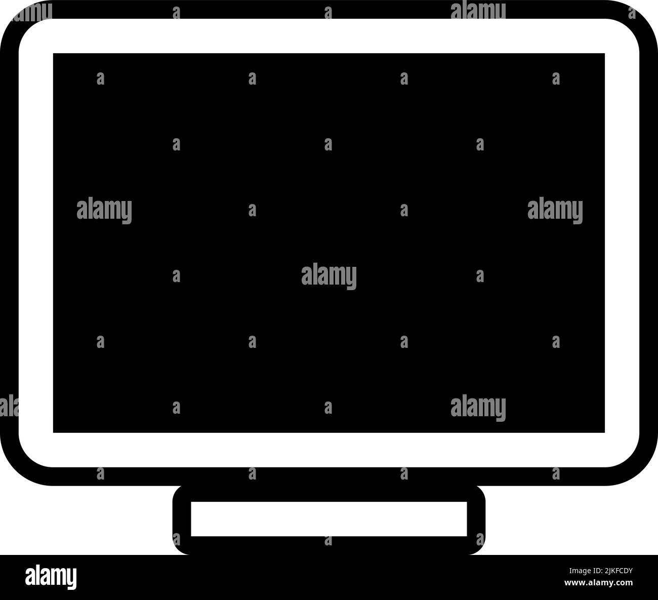 tv screen icon black vector illustration Stock Vector Image & Art - Alamy