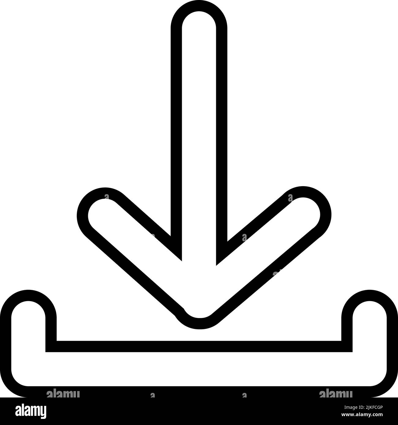 download file icon black vector illustration Stock Vector Image & Art ...