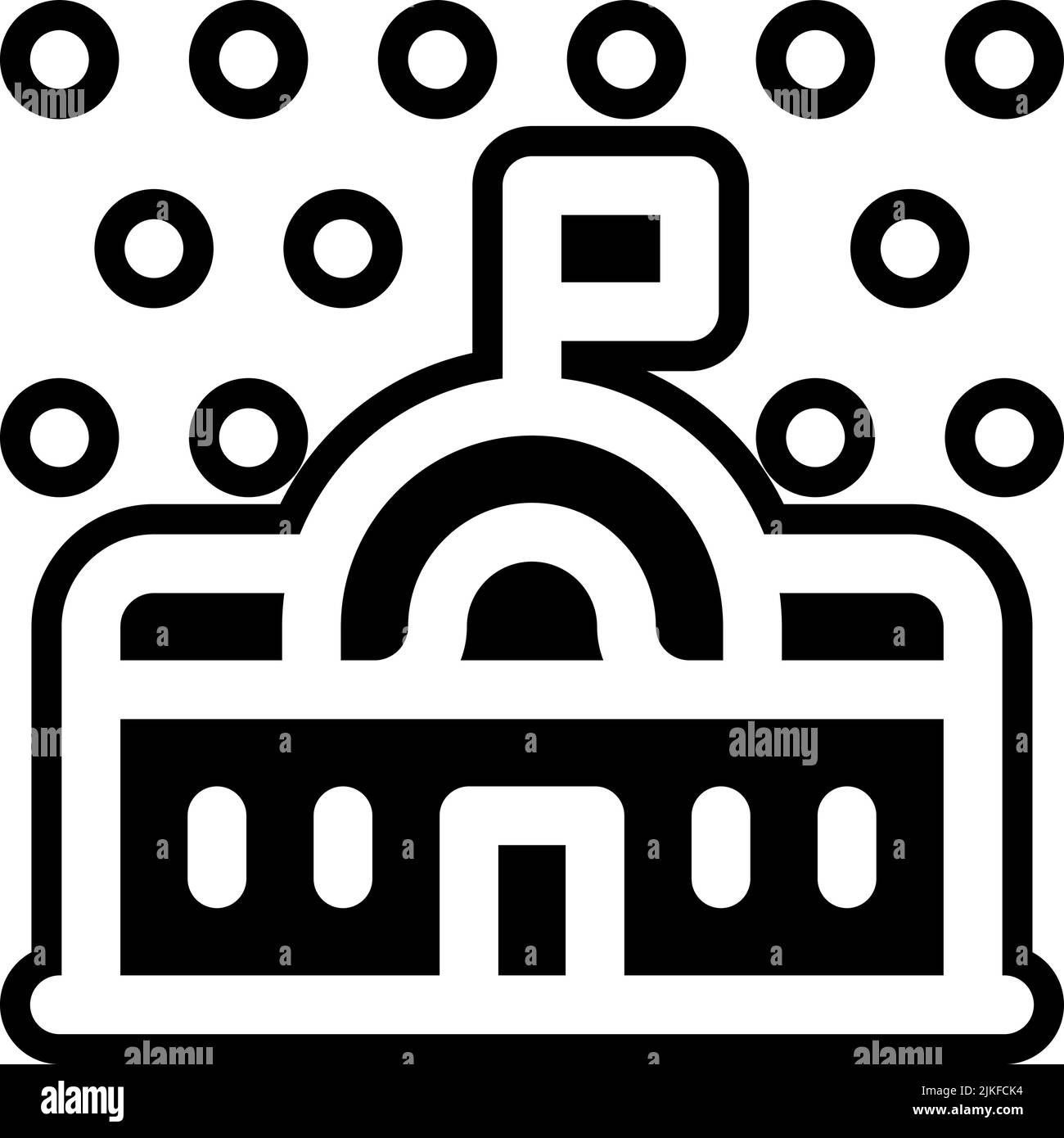 city hall icon black vector illustration Stock Vector Image & Art - Alamy