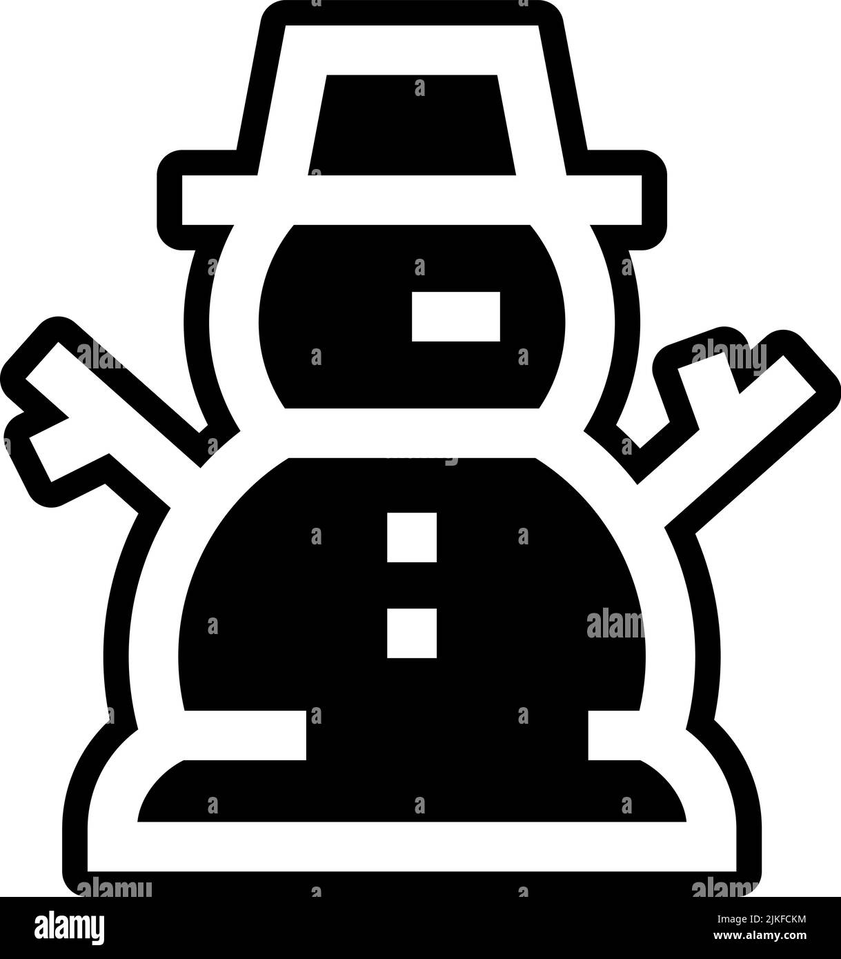snowman icon black vector illustration Stock Vector Image & Art - Alamy