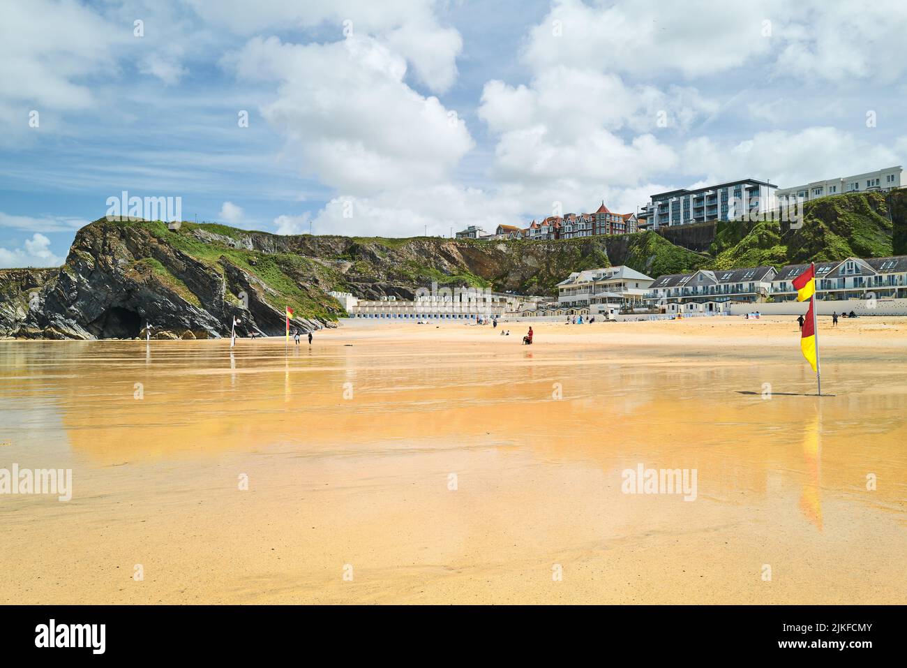 Tolcarne beach newquay cornwall england atlanatic ocean sea wate hi-res ...