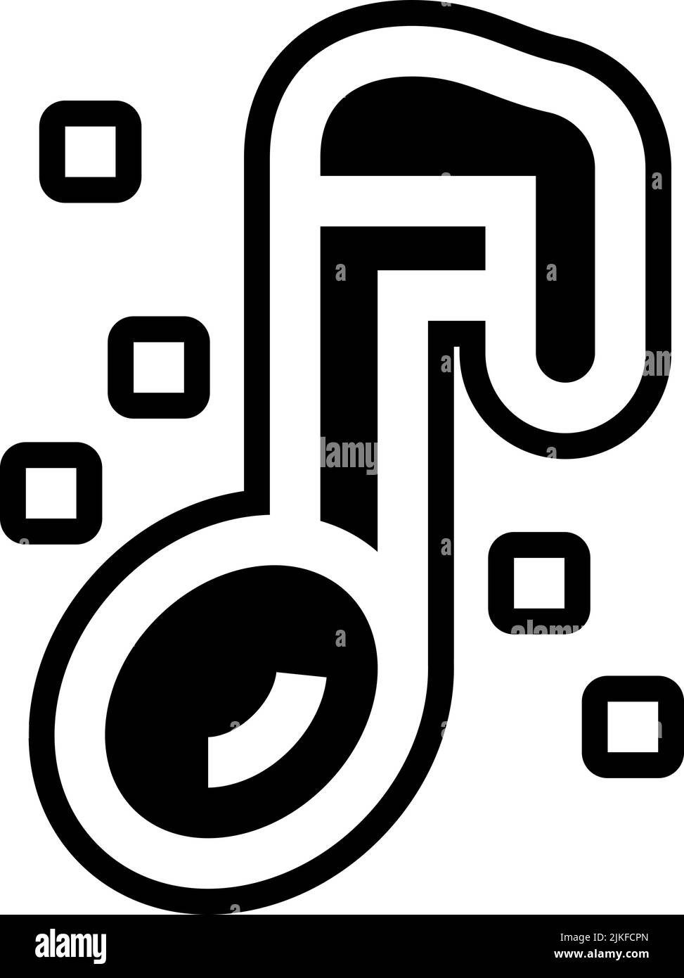 quaver icon black vector illustration Stock Vector Image & Art - Alamy