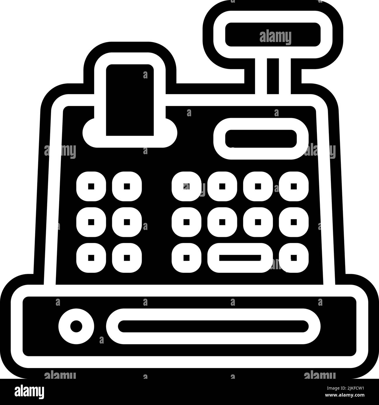 cash register icon black vector illustration Stock Vector Image & Art ...