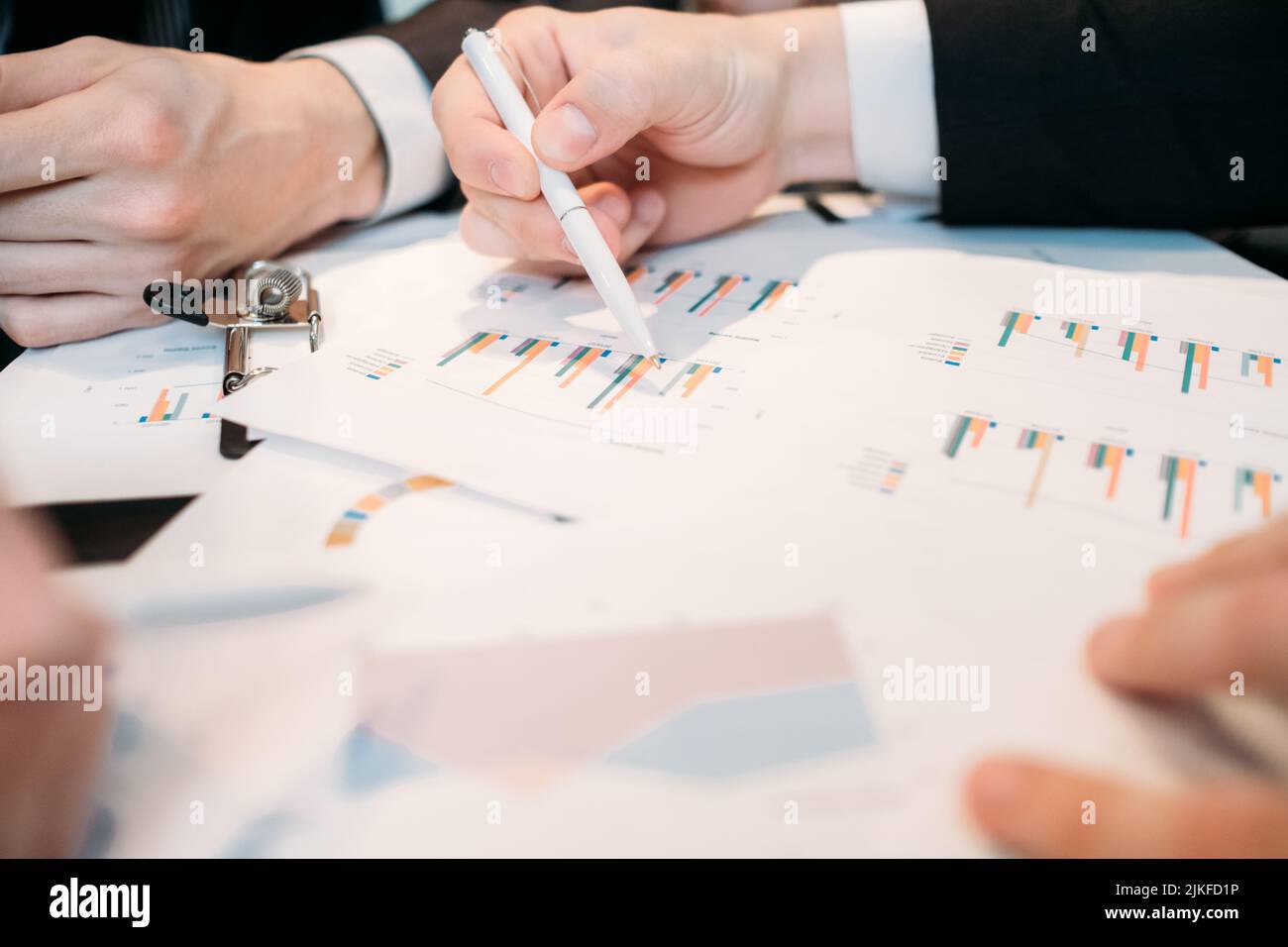 business discussion document diagram data review Stock Photo - Alamy
