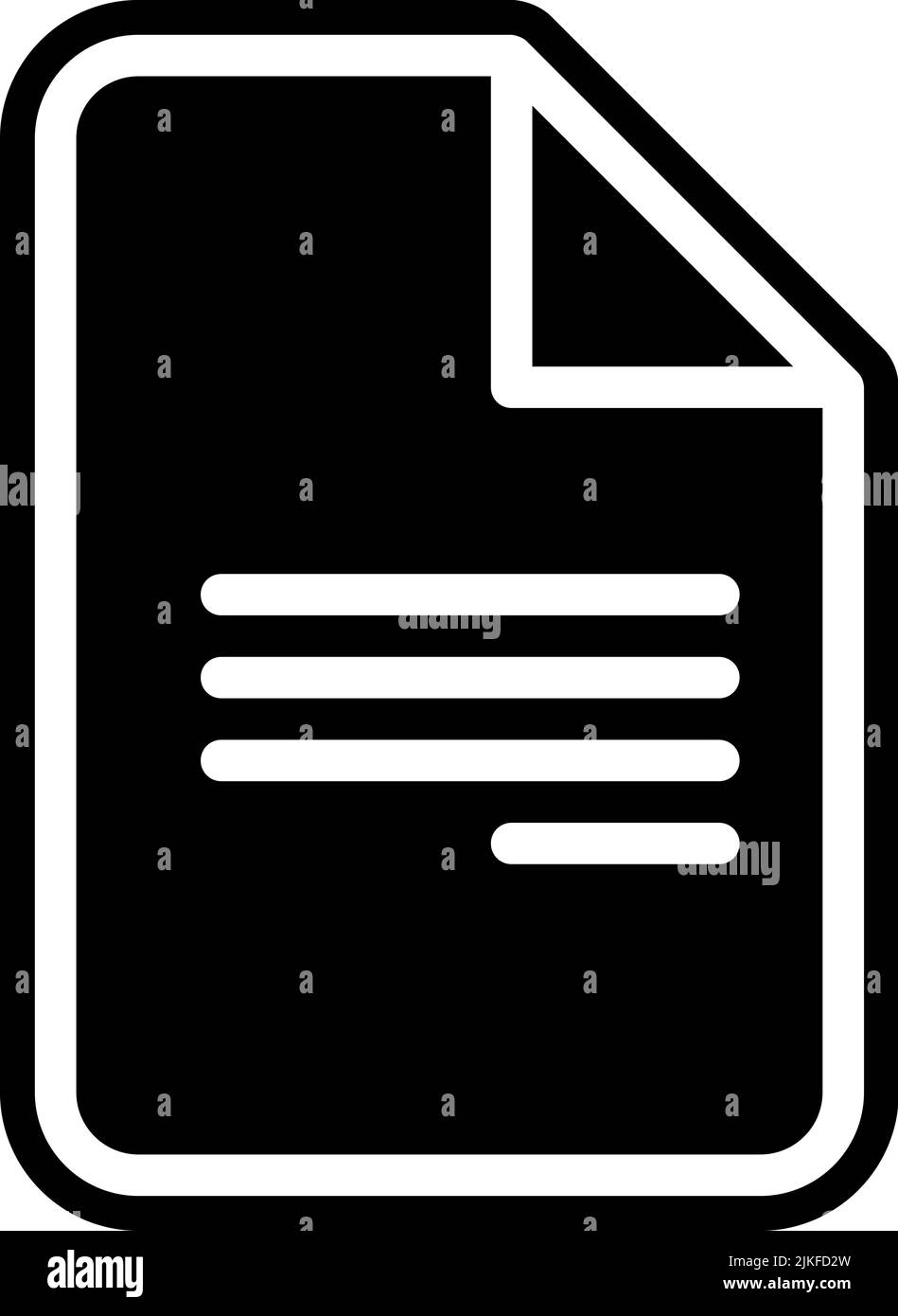 document icon black vector illustration Stock Vector Image & Art - Alamy