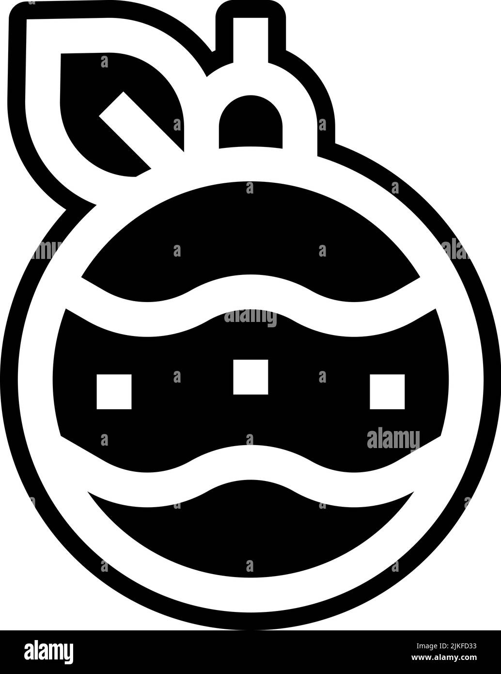 christmas ball icon black vector illustration Stock Vector Image & Art ...