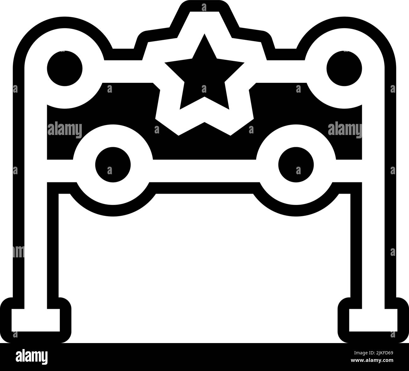 christmas lights icon black vector illustration Stock Vector Image ...