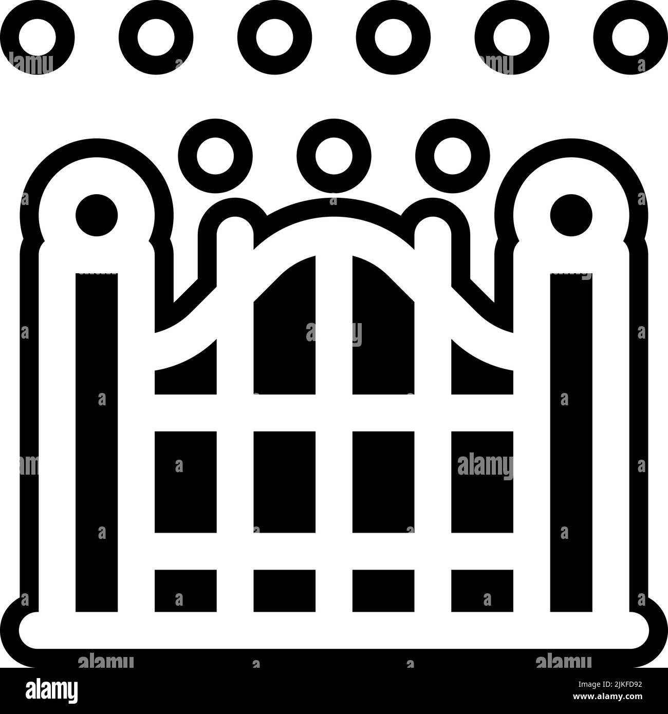 gate icon black vector illustration Stock Vector Image & Art - Alamy