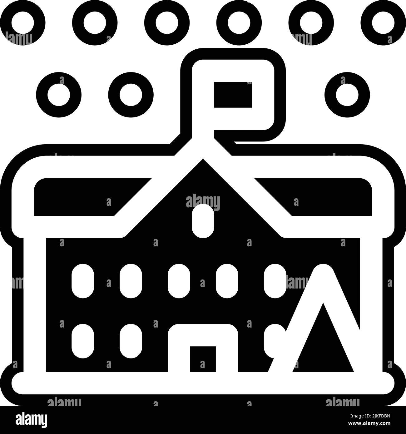 school icon black vector illustration Stock Vector Image & Art - Alamy