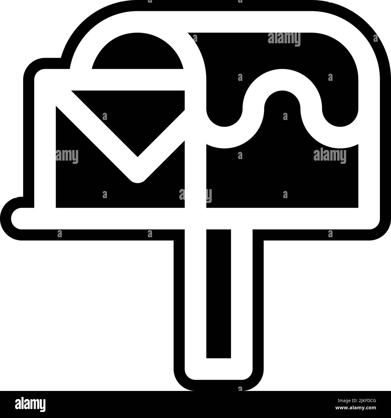 mailbox icon black vector illustration Stock Vector Image & Art - Alamy