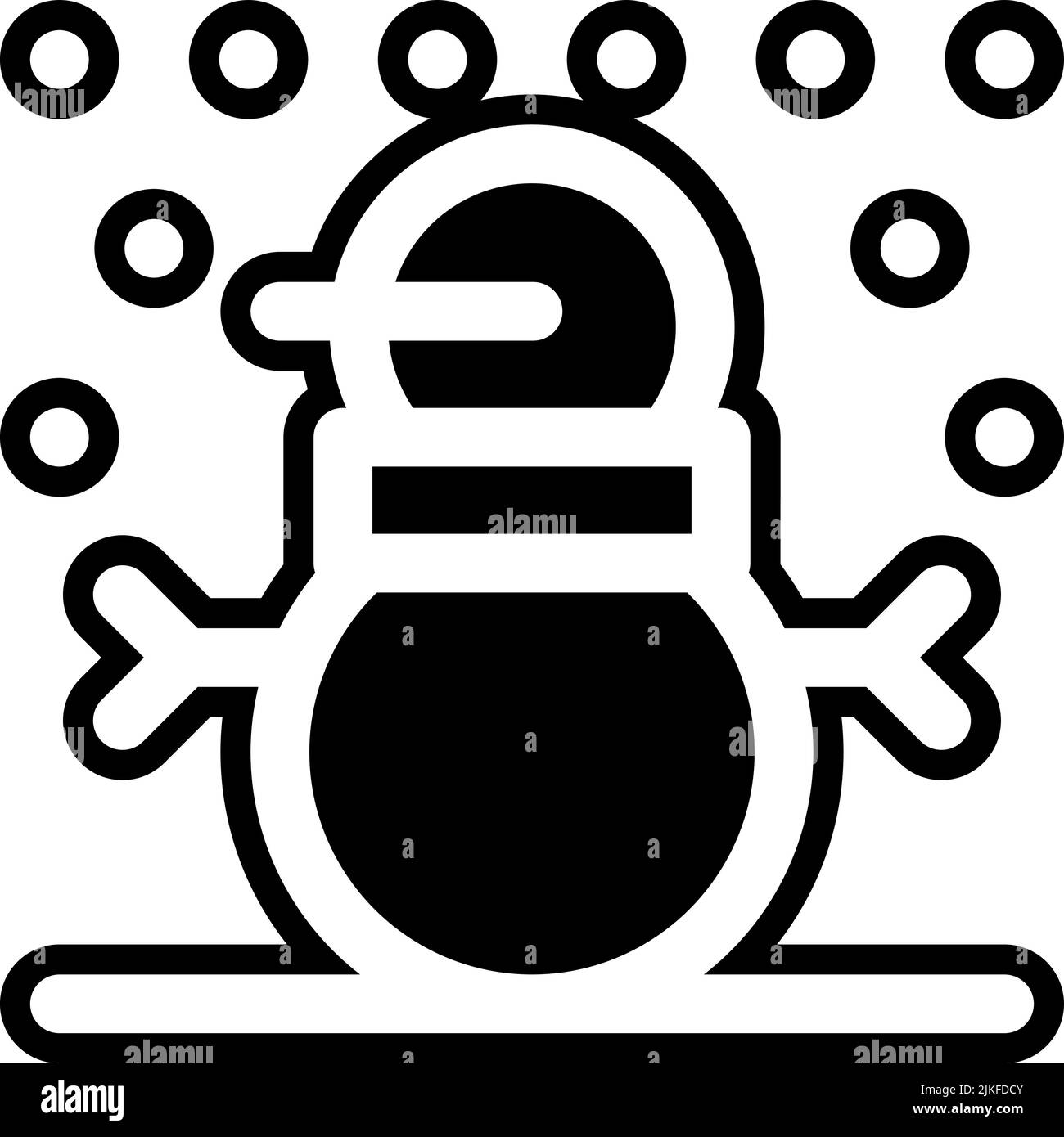 snowman icon black vector illustration Stock Vector Image & Art - Alamy